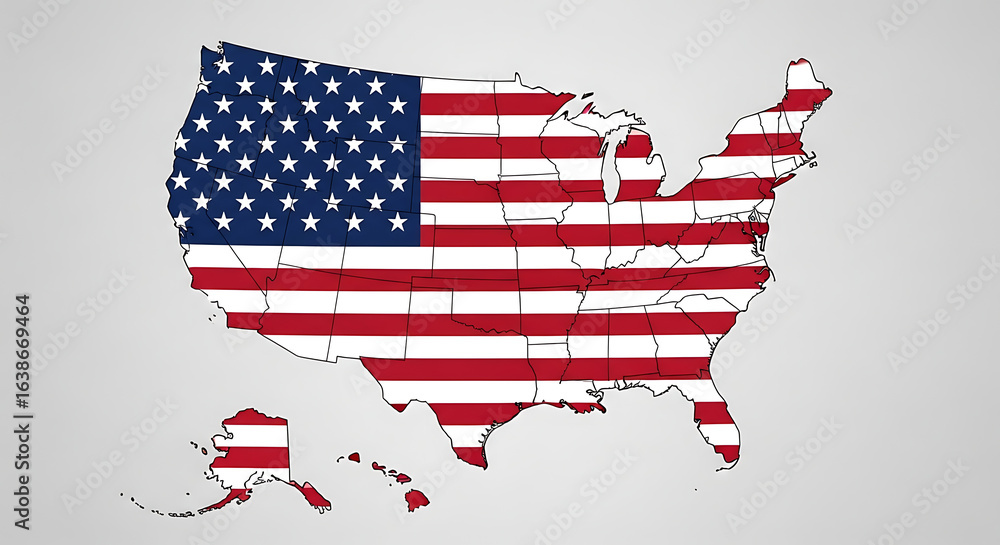 US map, USA map, United States map, USA map with state names, US states ...