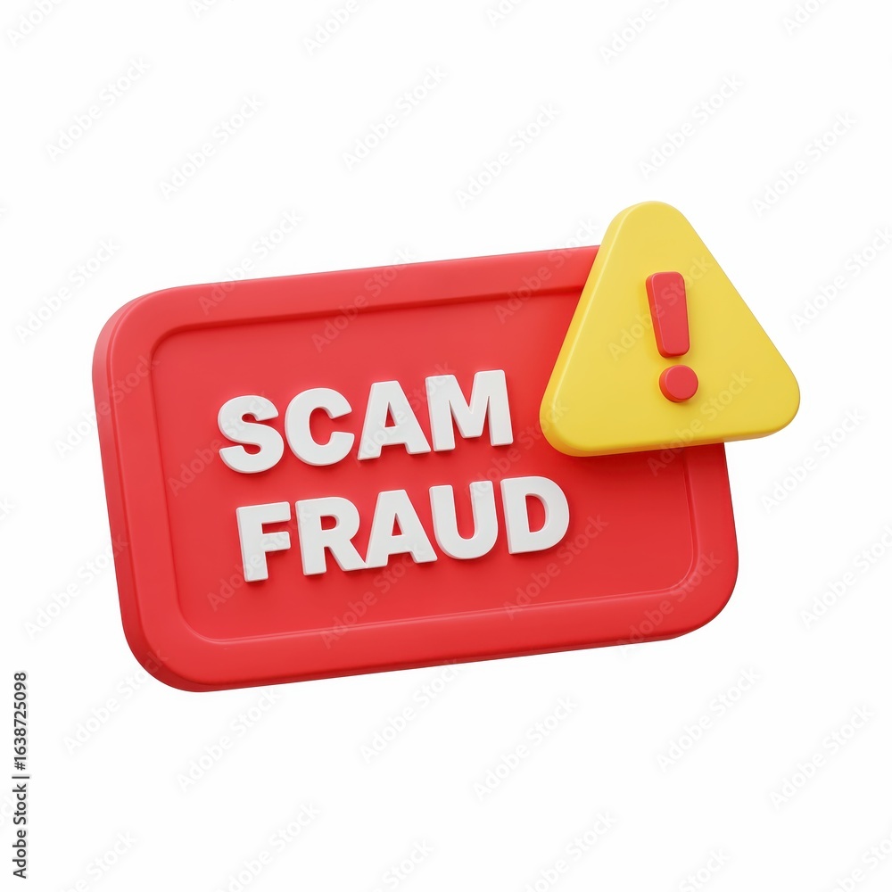 Scam Alert: A vivid visual warning of SCAM FRAUD with an exclamation ...