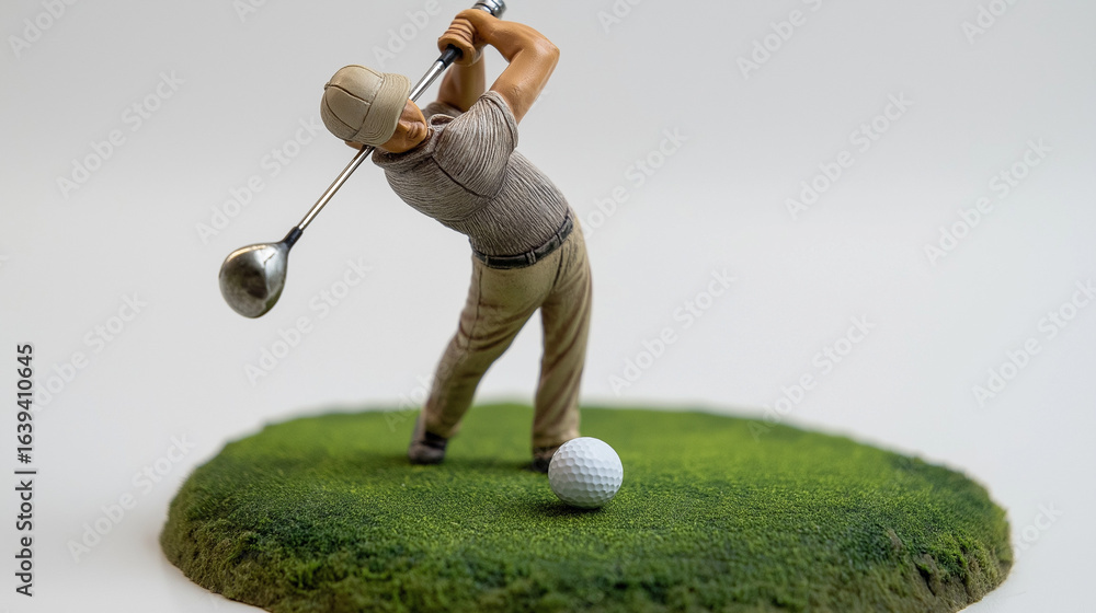 AI generator images of Model, figure, doll, golfer golf athlete ...