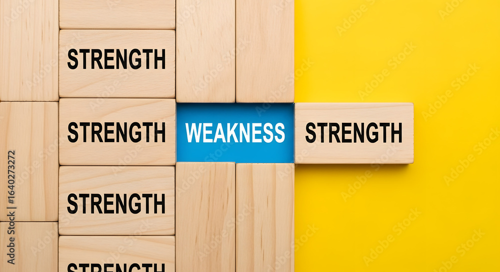 Strengths and weaknesses analysis in business marketing concept. To ...