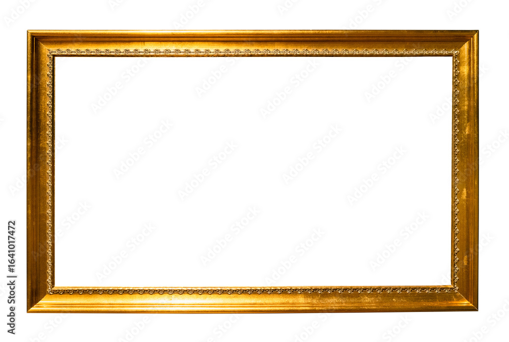 retro horizontal narrow simple gold painting frame Stock Photo | Adobe ...