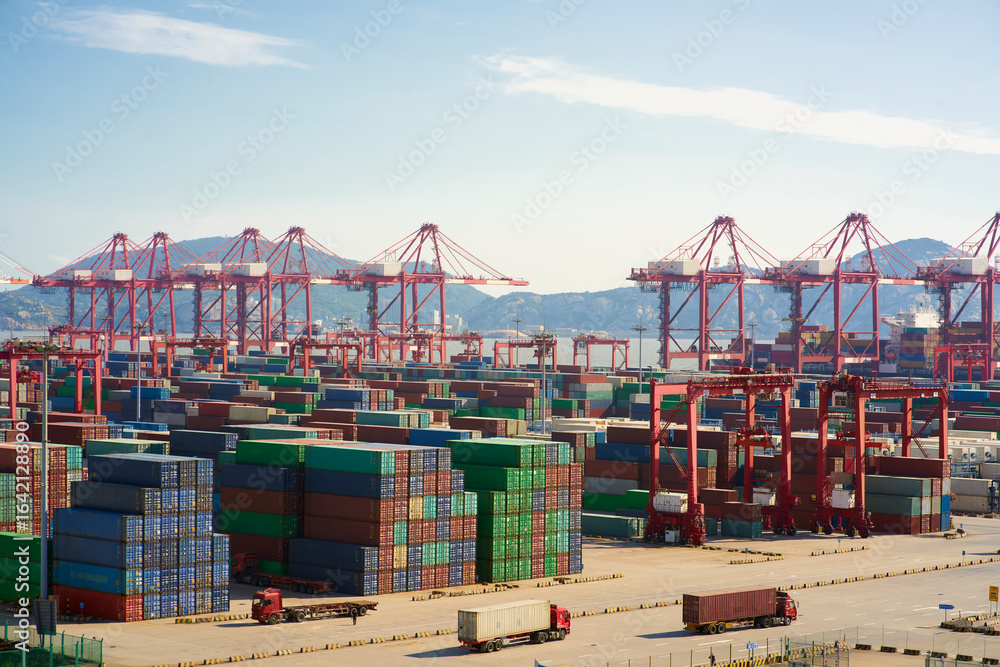 Cargo Shipping Terminal, Shanghai Stock Photo | Adobe Stock