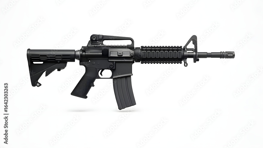 Ultra-Realistic Side Profile Studio Photo of M4A1 Assault Rifle on ...