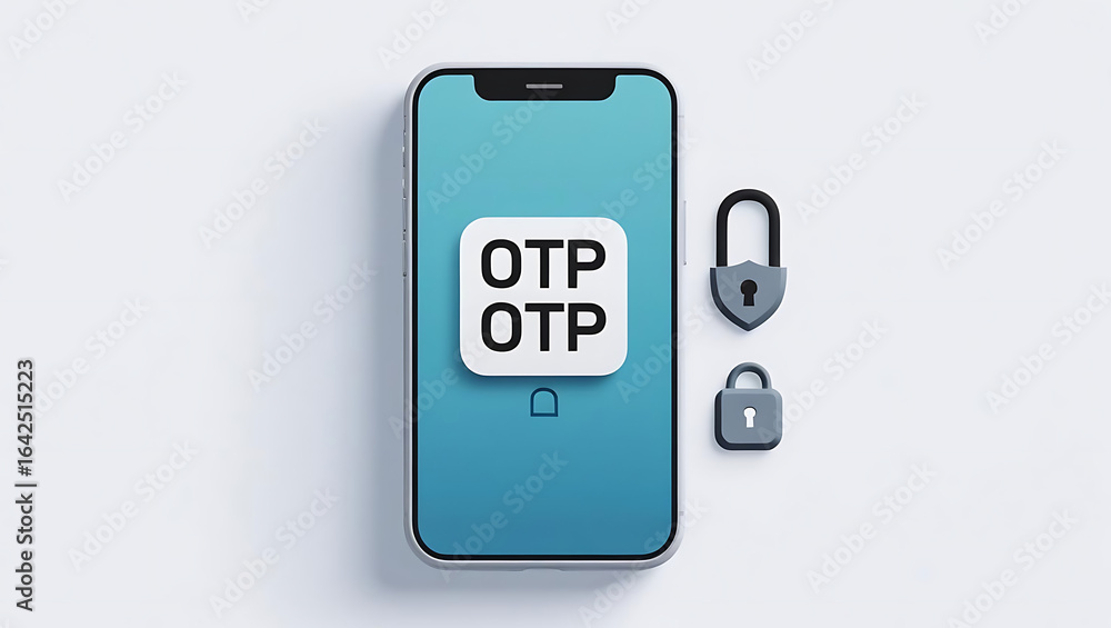 One-Time Passcode (OTP) Technology Depiction for Secure Authentication, Data Protection, and ...