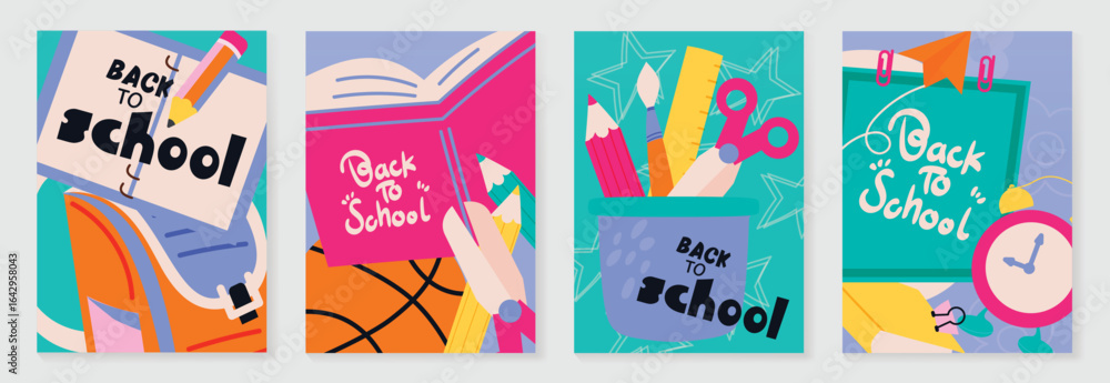Back to school vector poster. Study Background design with education ...