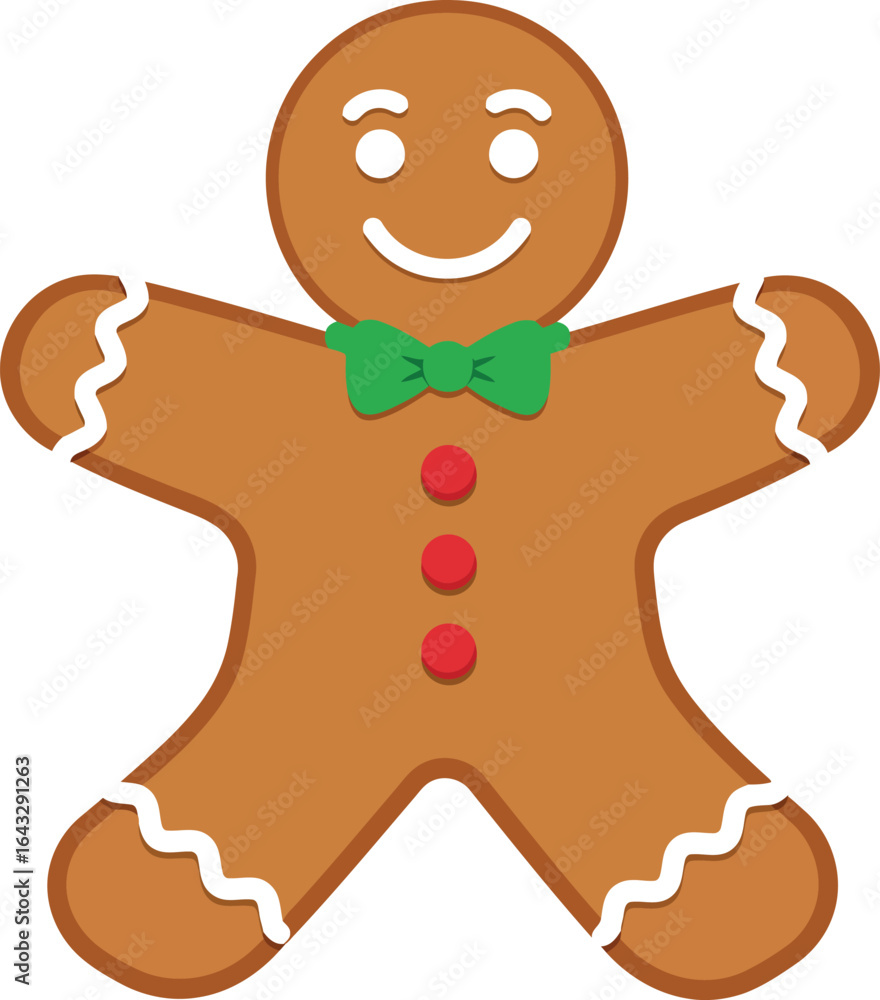 Happy gingerbread man cookie christmas holiday icon Stock Vector ...