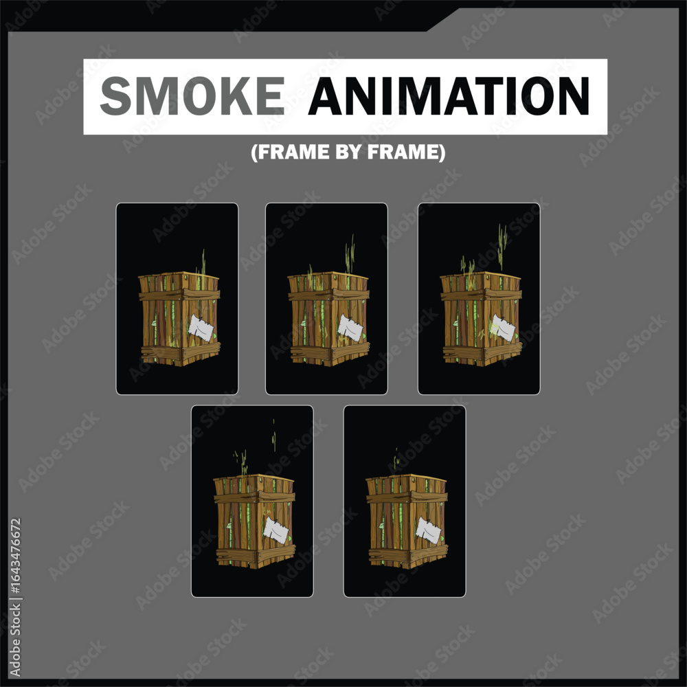 Vector Smoke FX Sprite Sheet Pack, Cloud, wind, Tea Steam, Smoke ...