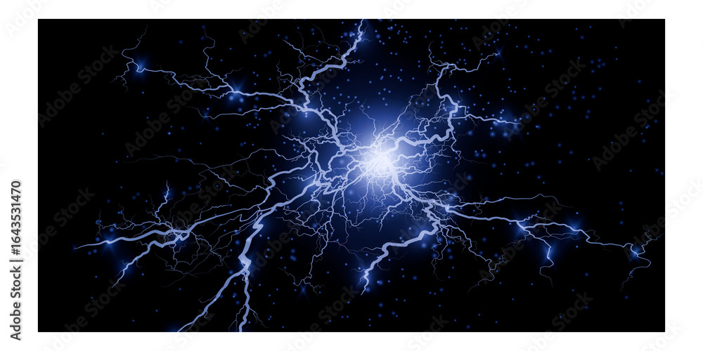 Lightning, effect, dangerous, ball, blast PNG with bright electric burst and glowing flare ...