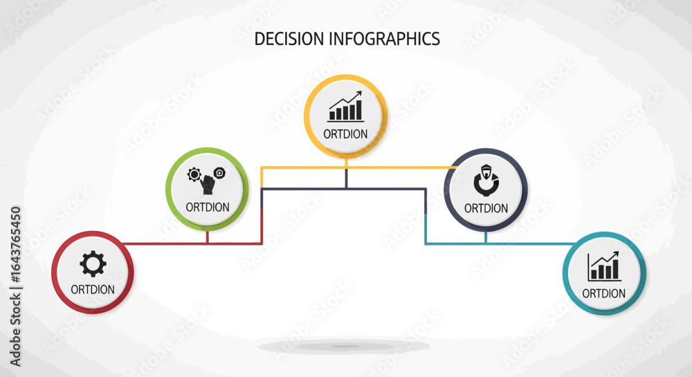 Image vectorielle Stock Business decision making infographic template ...