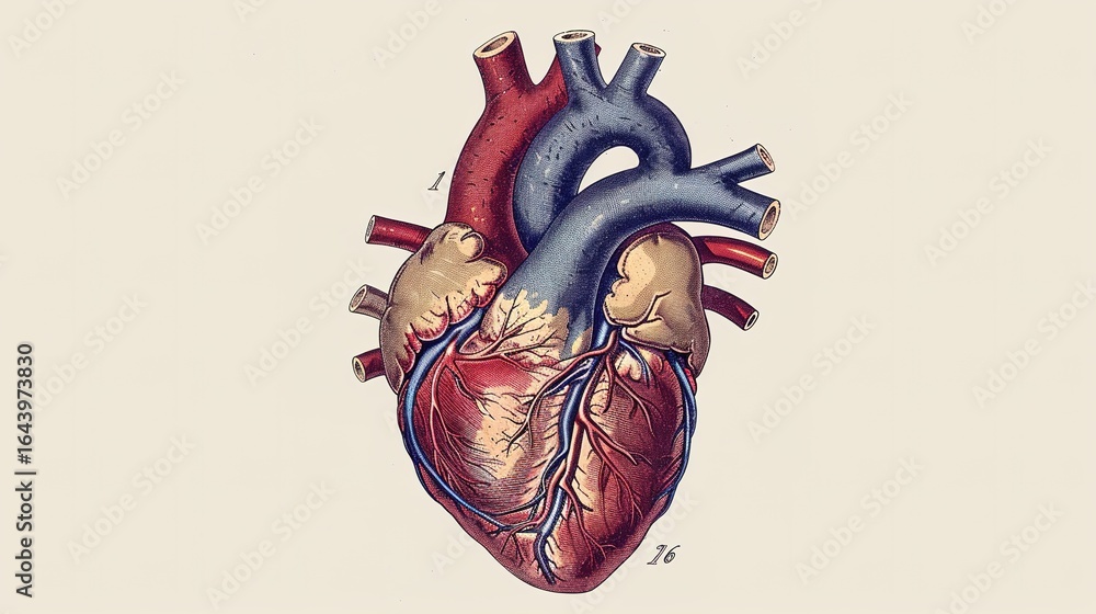 Structural Clarity: Comprehensive Medical Diagram of Heart Structure ...