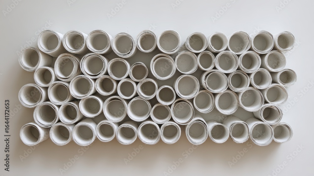 eco-friendly craft project made from cardboard tubes Stock Photo ...