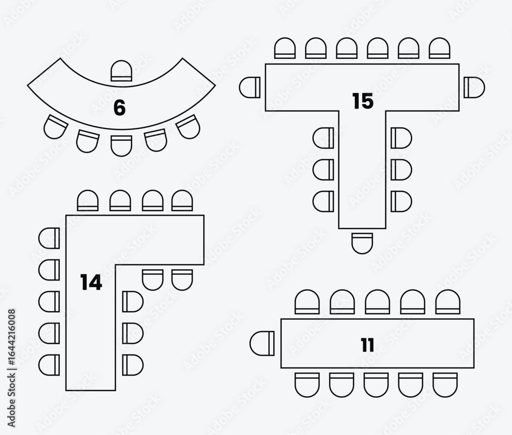 Image vectorielle Stock Seating Plan Vector. Table and Chair Layout ...