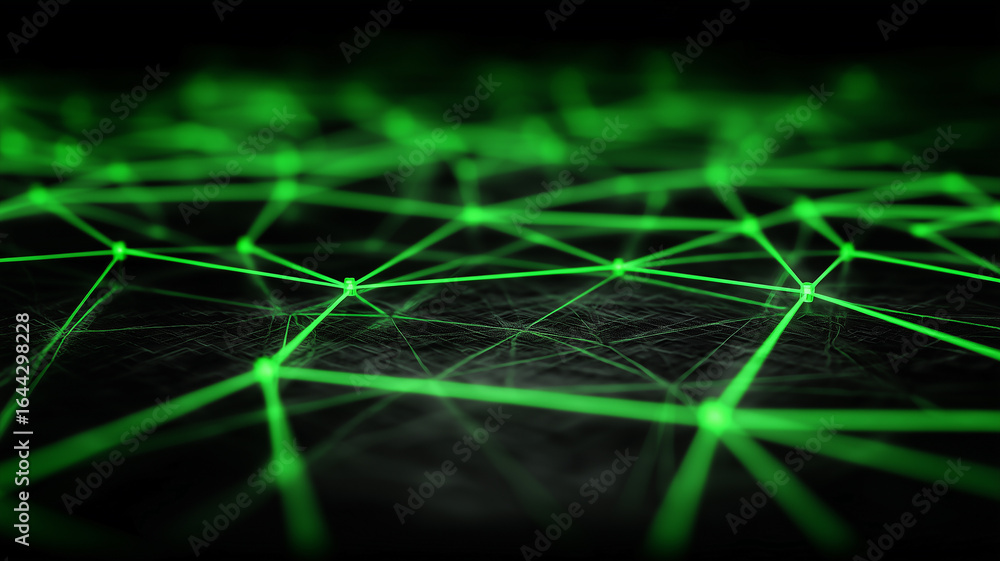 Mesh Network Grid of Connected Nodes, depicting resilient links and the ...