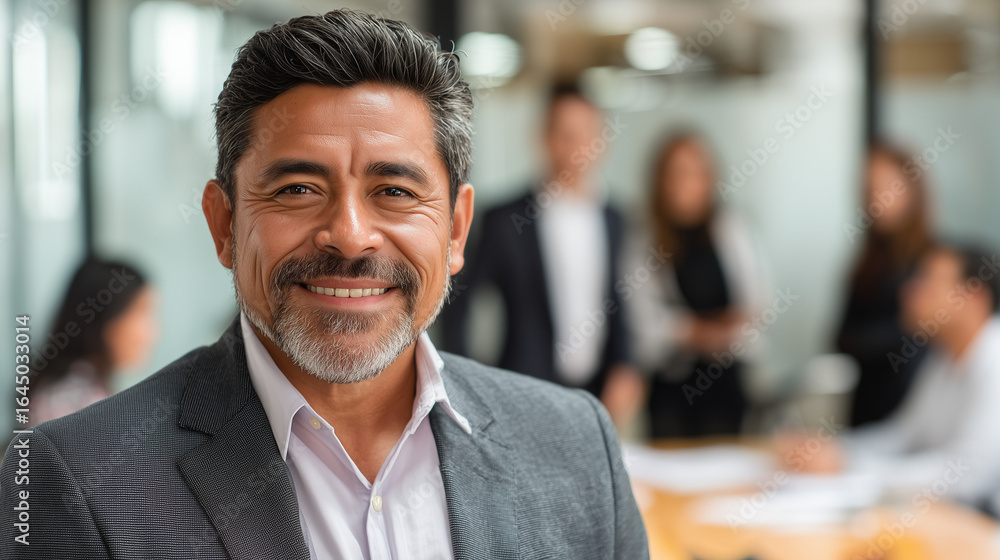 mexican businessman, ceo and successful businessman wearing a suit ...