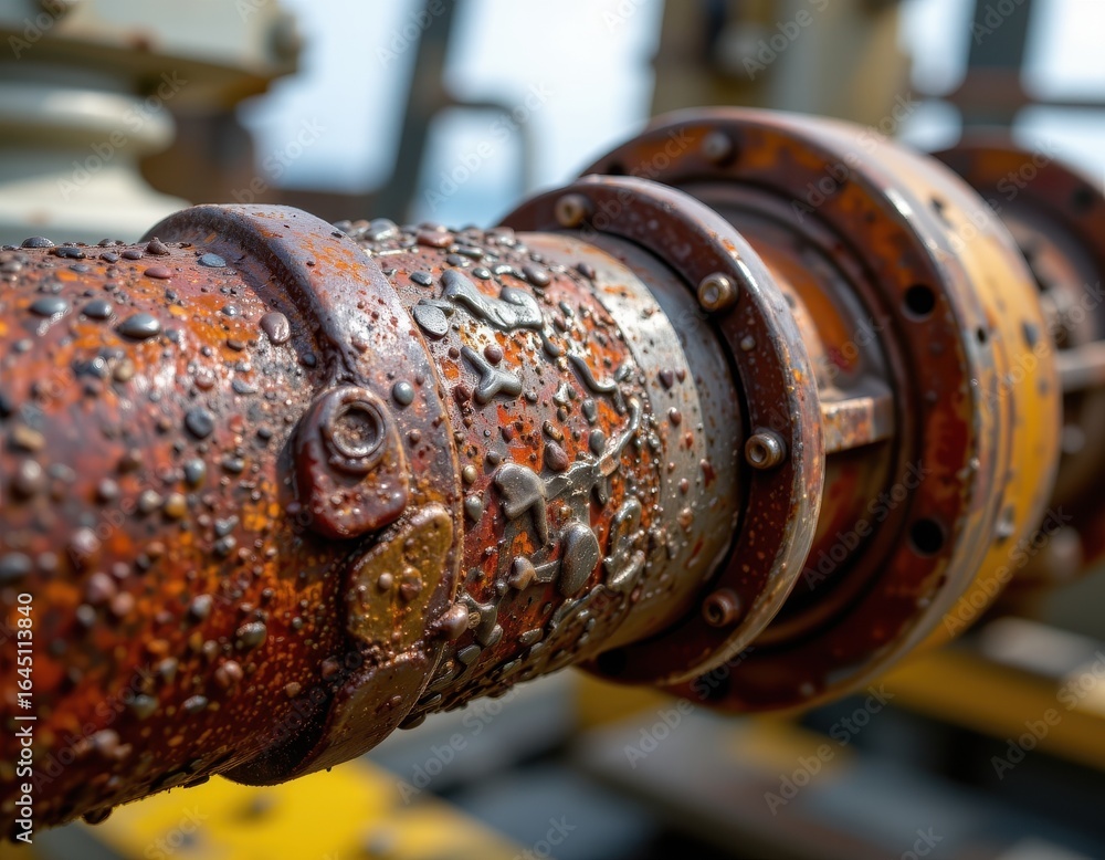 biofilm growth on oil rig equipment causing corrosion and damage ...