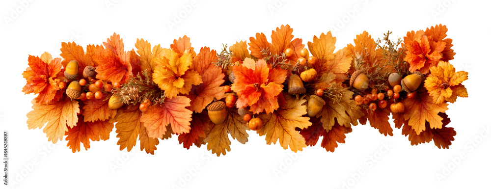 Autumn Leaves and Acorns Garland for Seasonal Decor and Fall ...