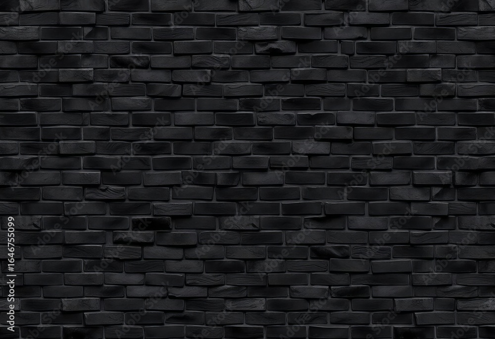 Seamless dark black brick wall texture, repeating infinity pattern for ...