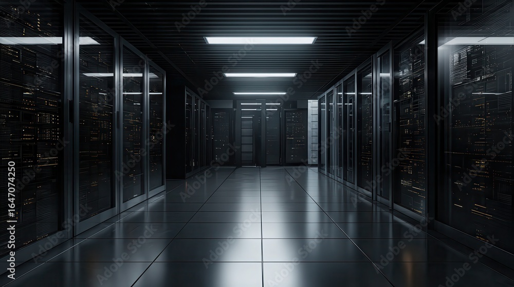 Server racks in server room data center. Stock Photo | Adobe Stock