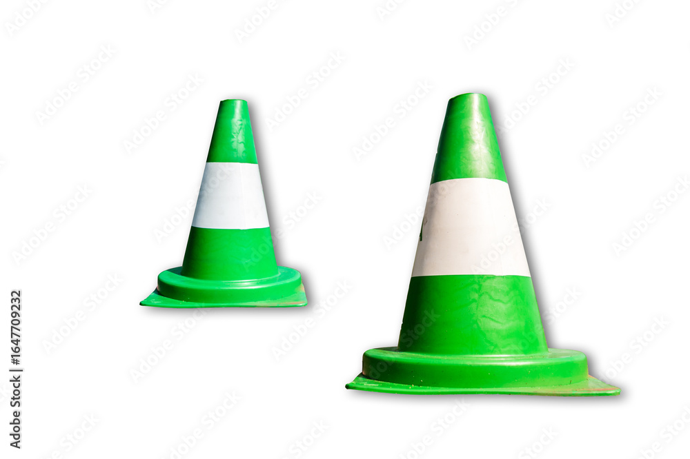 two green pylon isolated Stock Photo | Adobe Stock