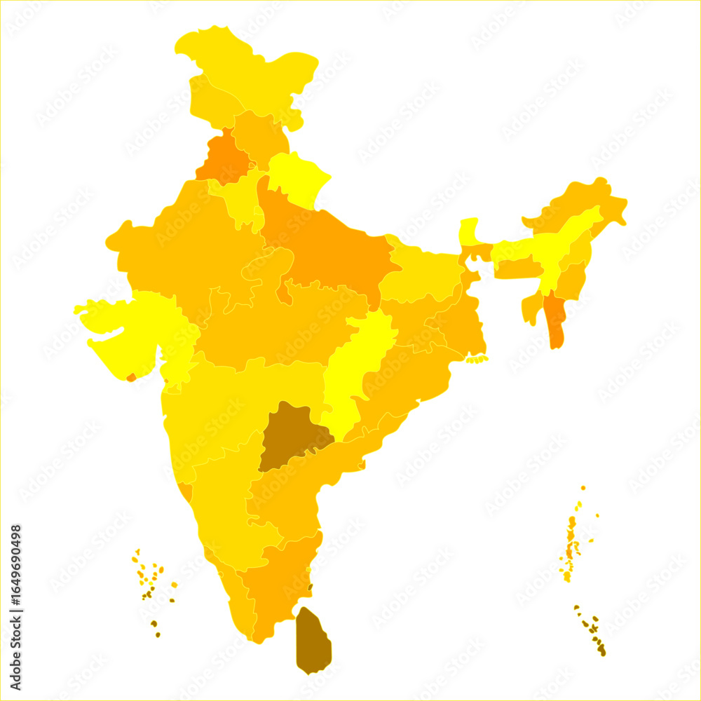 High Resolution India Map, India map for educational purposes with all ...
