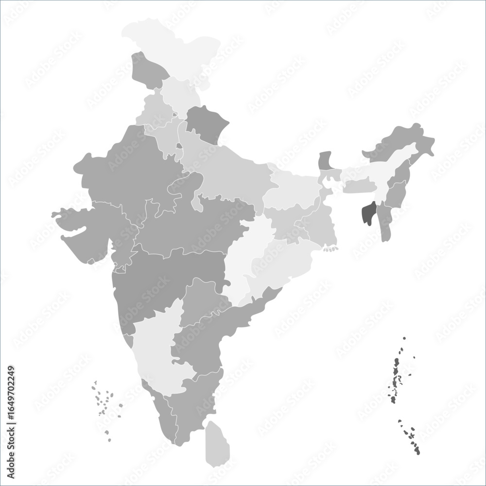 India Travel Map, India map with all states and capitals in clear ...