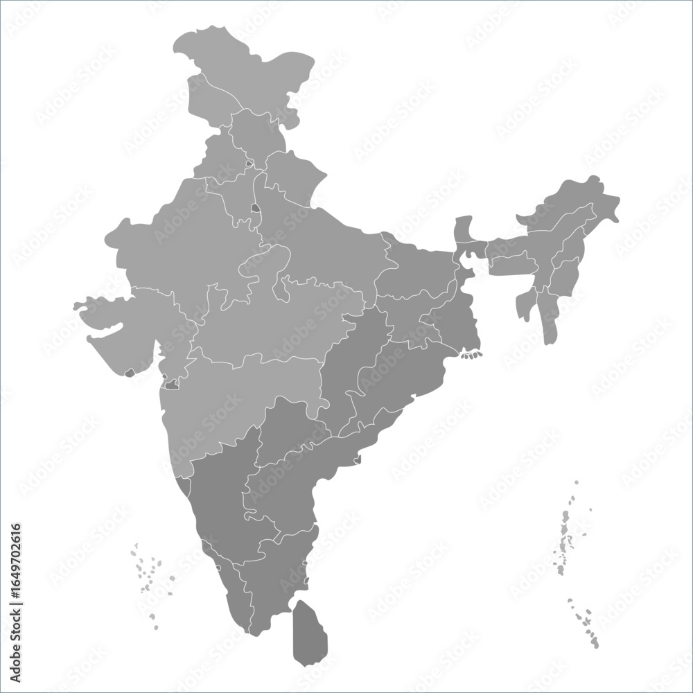 India Travel Map, India map with all states and capitals in clear ...
