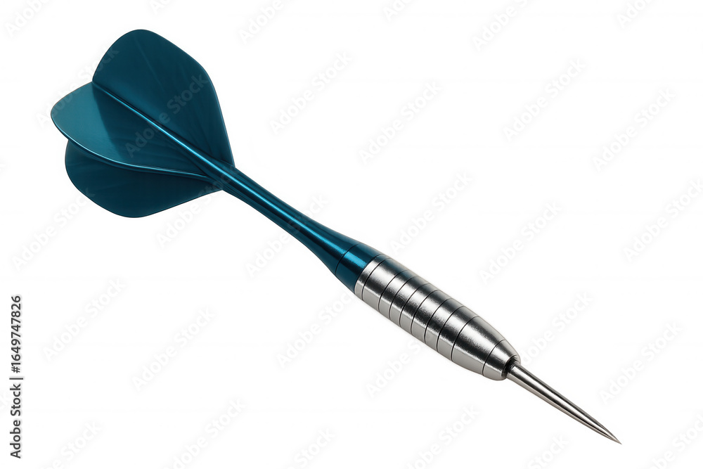 Blue dart flying through transparent space, symbolizing precision and ...