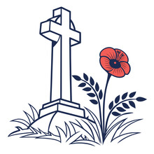 Celtic Poppy Remembrance Cross Free Stock Photo - Public Domain Pictures