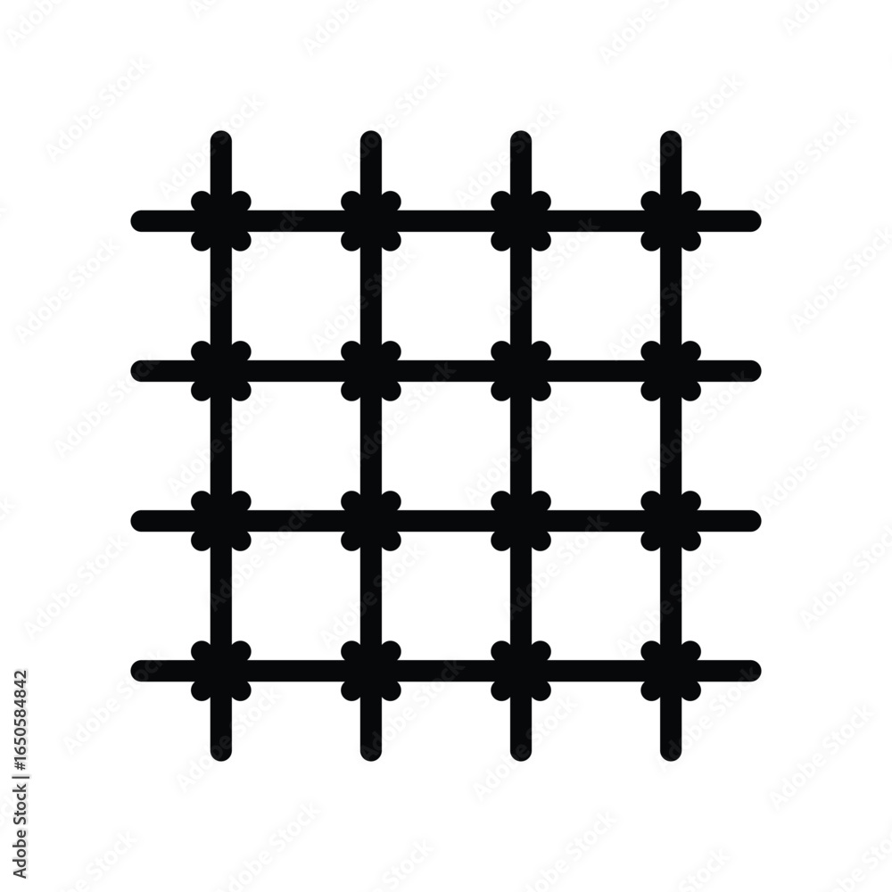 Image vectorielle Stock Black prison bars form a square grid pattern on ...
