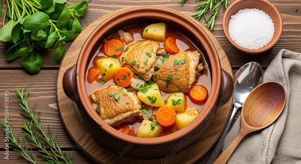 Rustic Chicken Stew with Potatoes and Carrots – Homemade Comfort Food ...