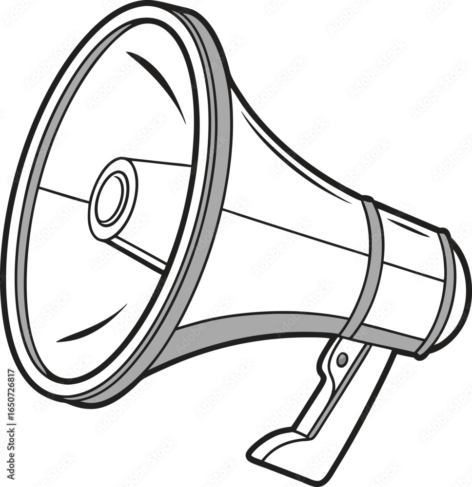 Bold announcement megaphone symbol delivering powerful messages for ...