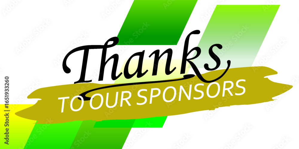 Thank You to Our Sponsors Handwritten Lettering Vector Stock Vector ...