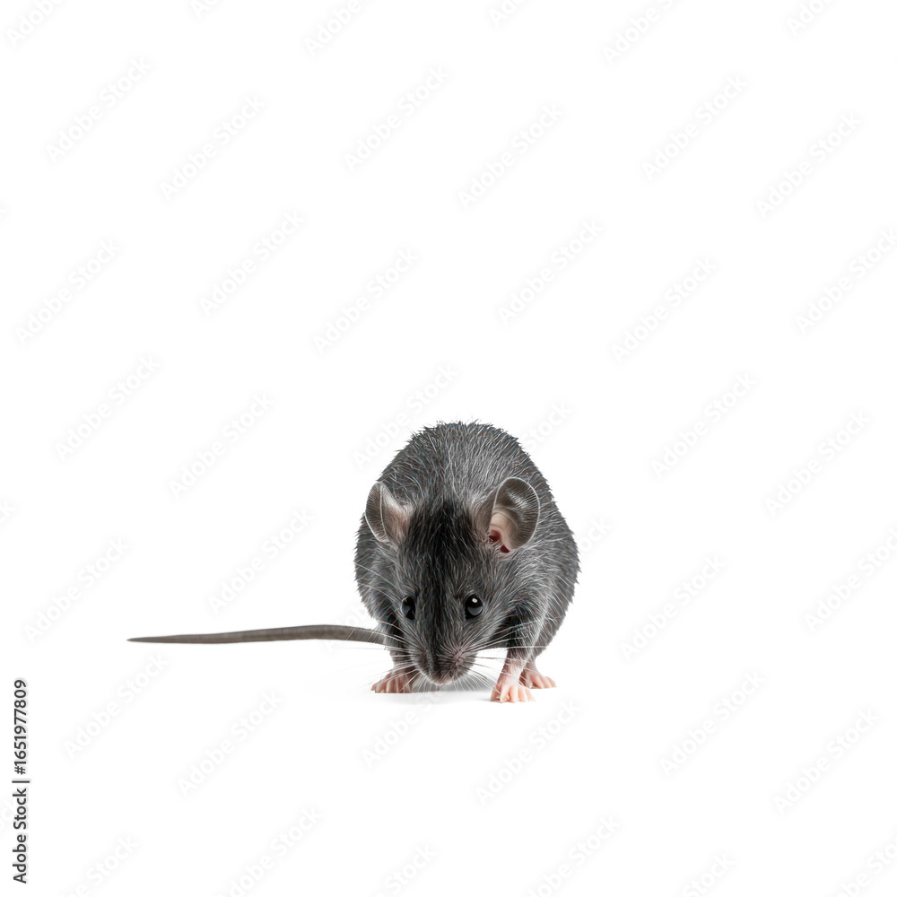 Mouse sniffing A mouse lowers its head and twitches its nose. full ...