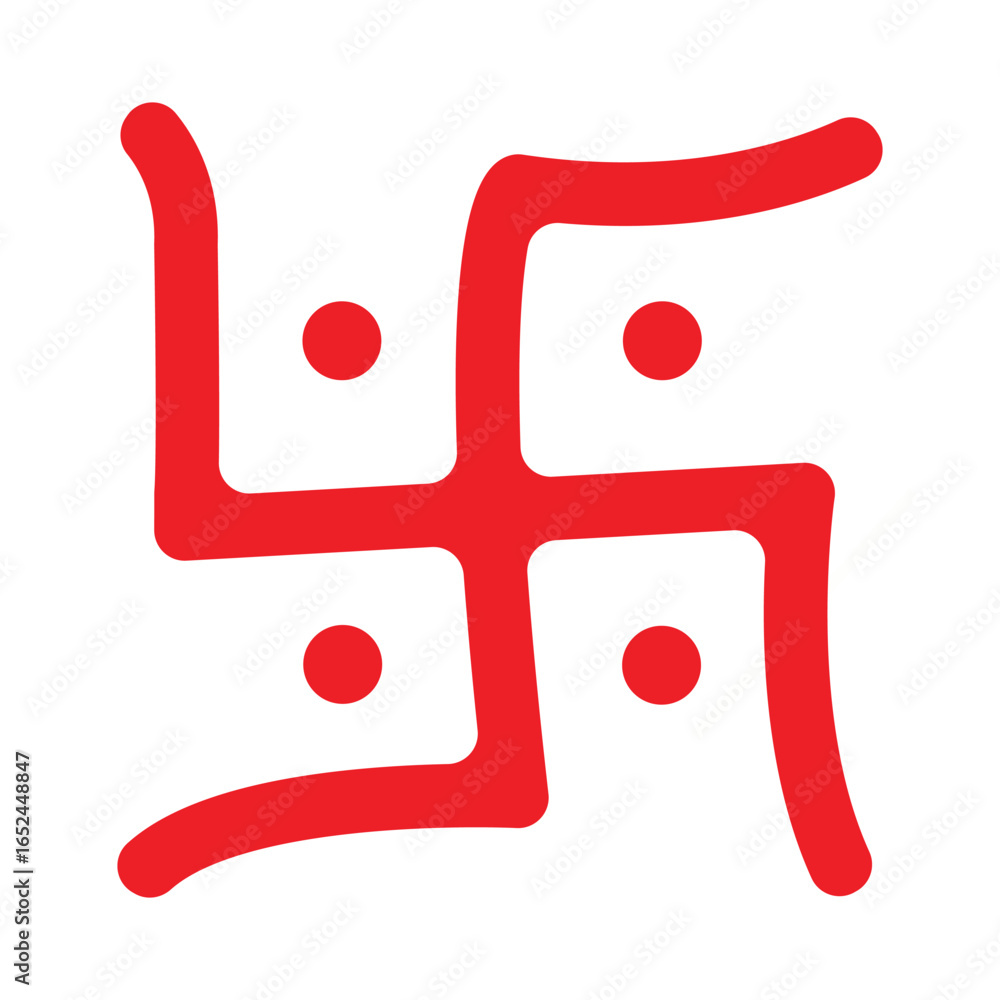Red swastika hindu religious sign isolated vector illustration Stock ...