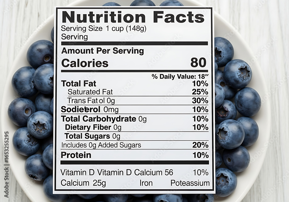 Stock-Foto „Editable Nutrition Facts Label Template in FDA Format ...