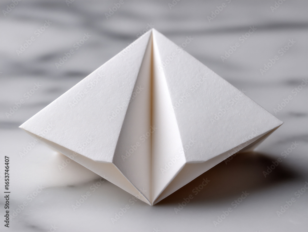 step-by-step photograph series showing how to fold a piece of paper ...