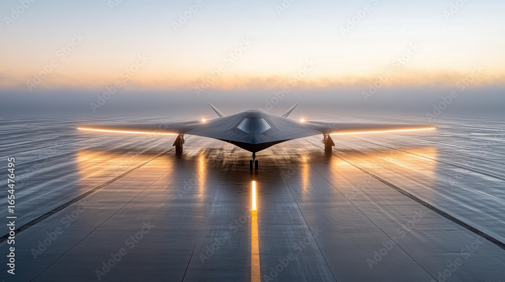 Stock-Foto „Stealth interceptor aircraft with low radar cross section ...