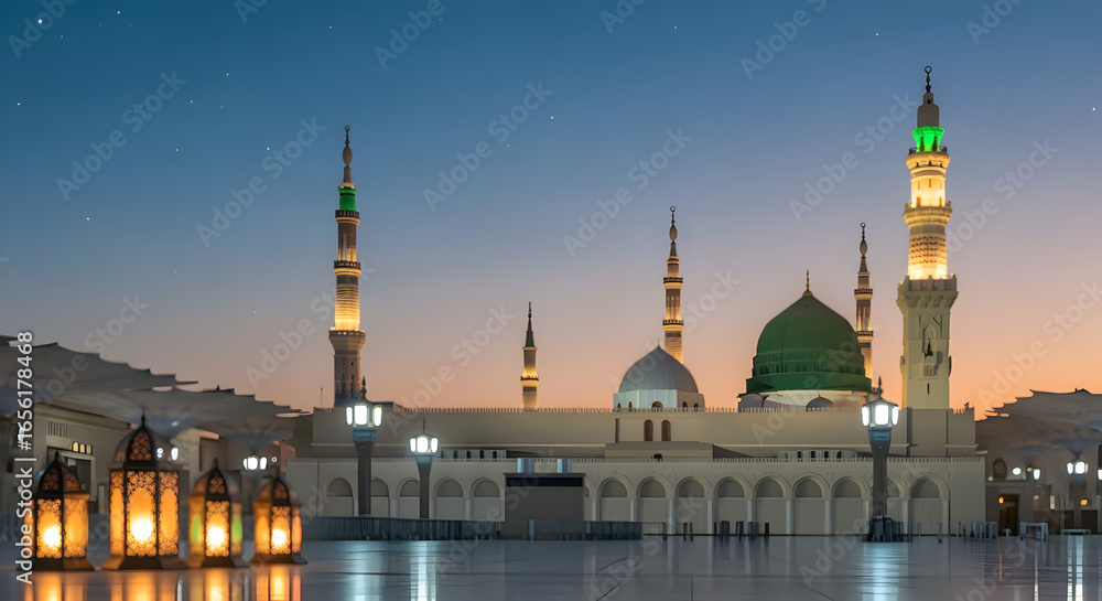 Milad un Nabi Maulid or Mawlid al Nabi islamic background banner with ...