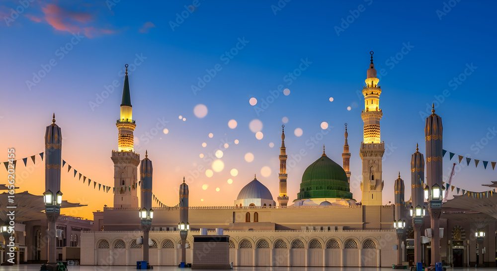 Milad un Nabi Maulid or Mawlid al Nabi islamic background banner with ...