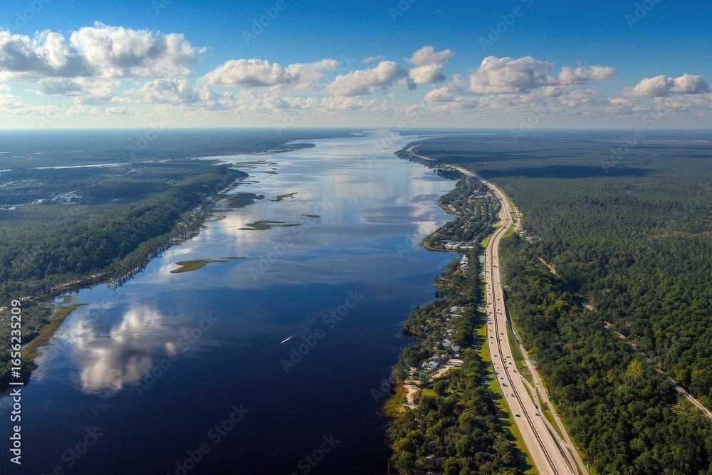 St. Johns River in Florida: Aerial View of Stunning River and Scenic ...