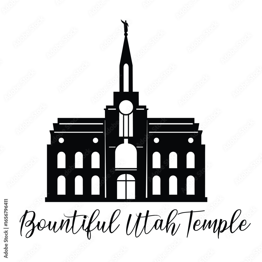 Bountiful Temple, Utah LDS Temple SVG, Laser cut files, Temples ...
