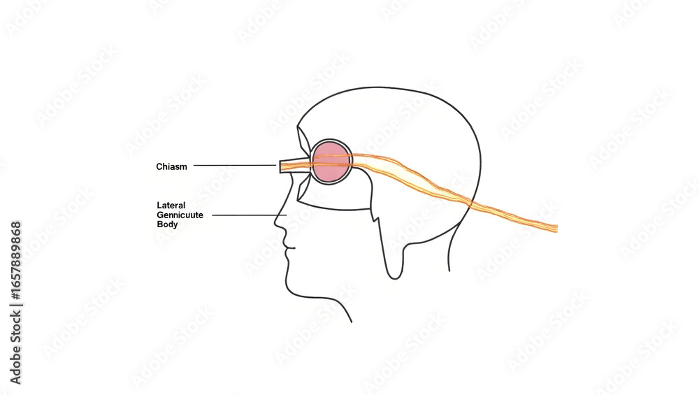 Stock-Illustration „Anatomy & Physiology A labeled diagram of the optic ...