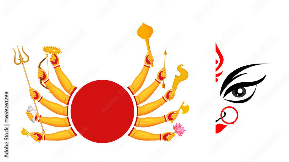 Navratri Devi Forms – Durga, Mahalaxmi, Saraswati, Kali Vector Art ...