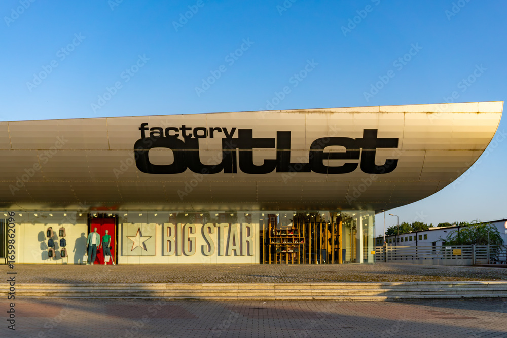 Factory Outlet shopping center in Kalisz with Big Star store, large ...
