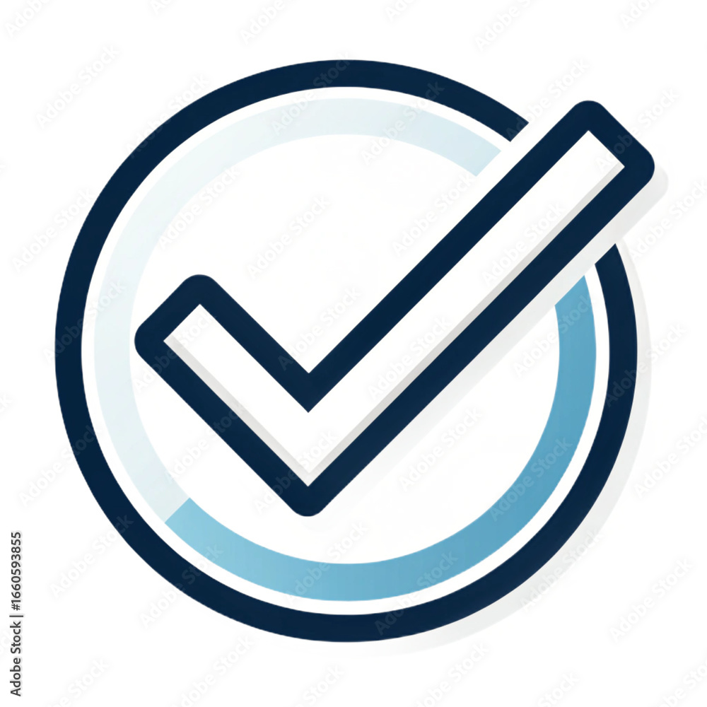 Minimalist checkmark icon on transparent background, great for apps and ...