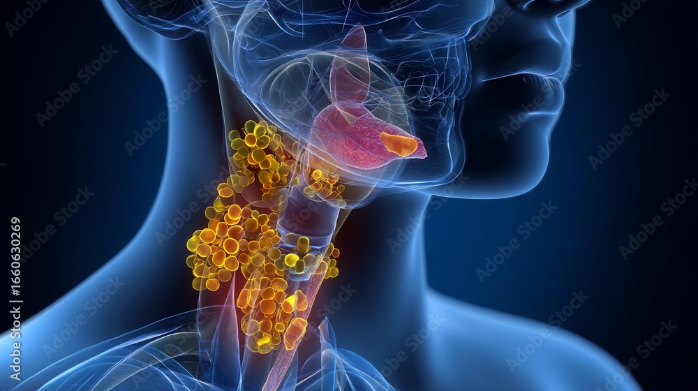 Sjogrens syndrome autoimmune disorder visualization salivary gland ...