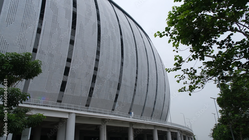 Jakarta International Stadium or JIS. The stadium has a seating ...