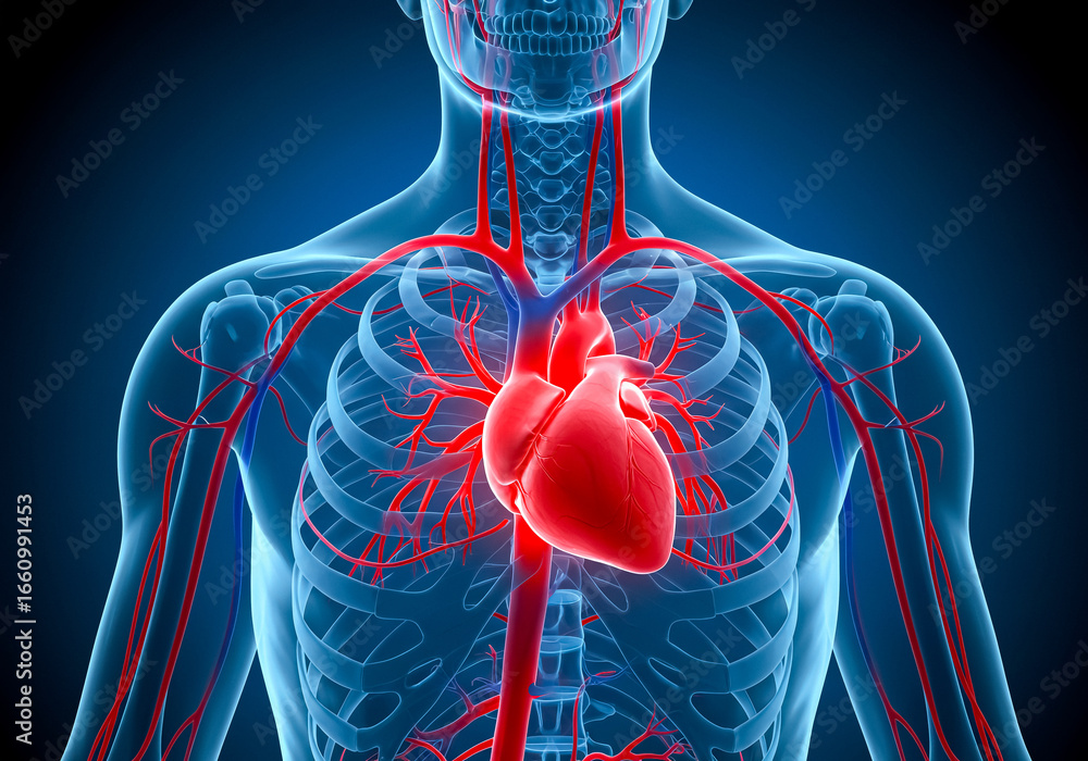 Human Heart and Circulatory System | Medical Illustration, Anatomy Art ...