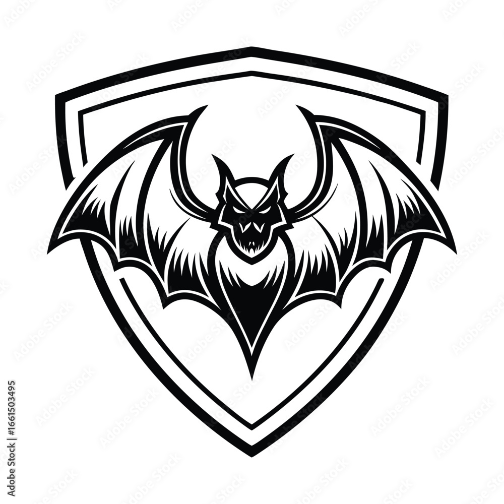 bat design bold and fierce in a circ Stock Vector | Adobe Stock