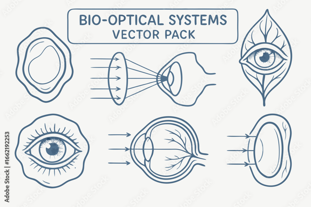 Bio-Optical Systems Vector Pack: Eye Anatomy, Light Interaction, and Visual Perception ...